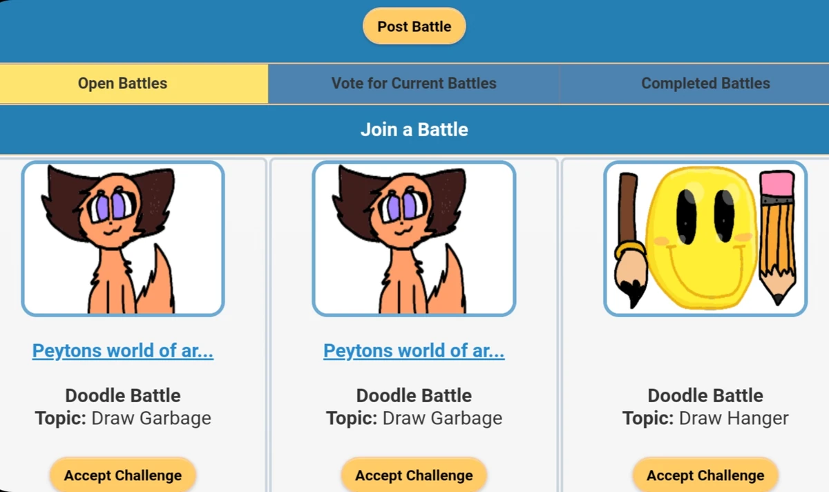Battles | Doodle Club Wiki | Fandom