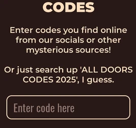 Codes | DOORS Wiki | Fandom