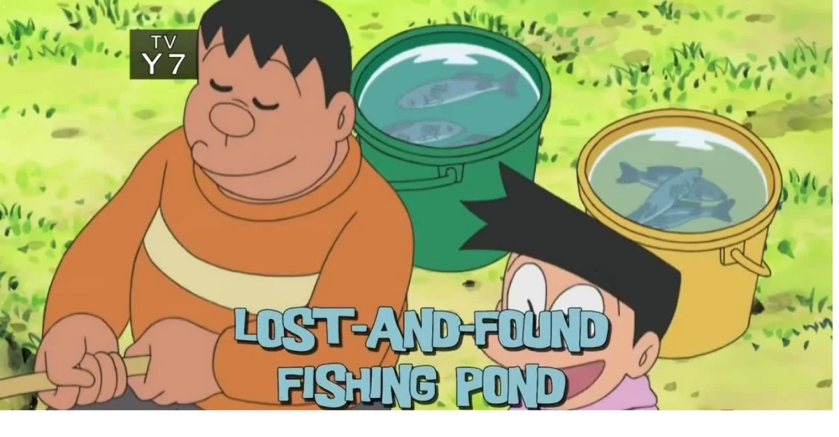 The Fishing Pond for Things You Dropped/U.S. English dub | Doraemon ...