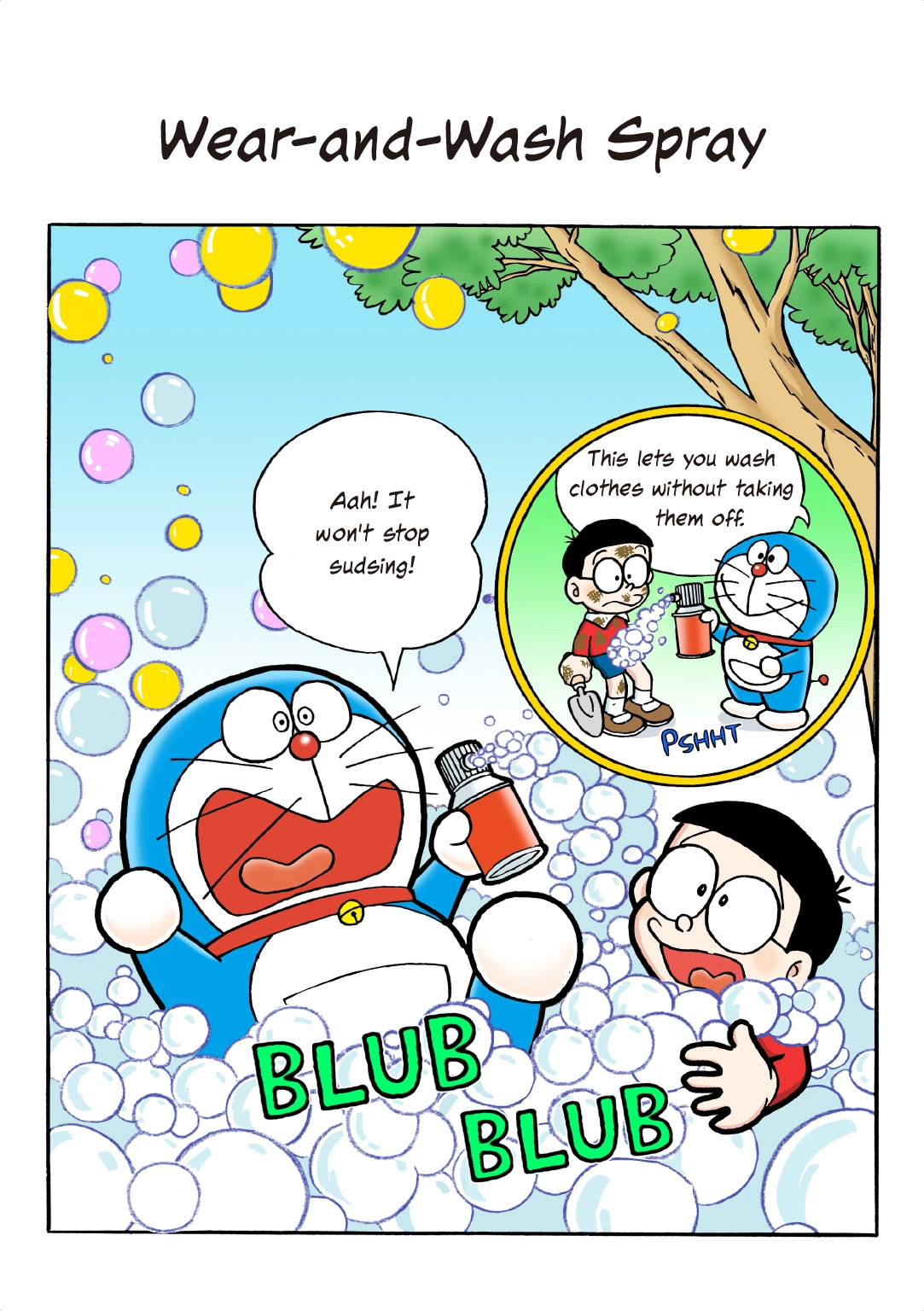 Wear-and-Wash Spray (Manga) | Doraemon Wiki | Fandom
