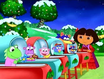 free dora the explorer christmas coloring pages