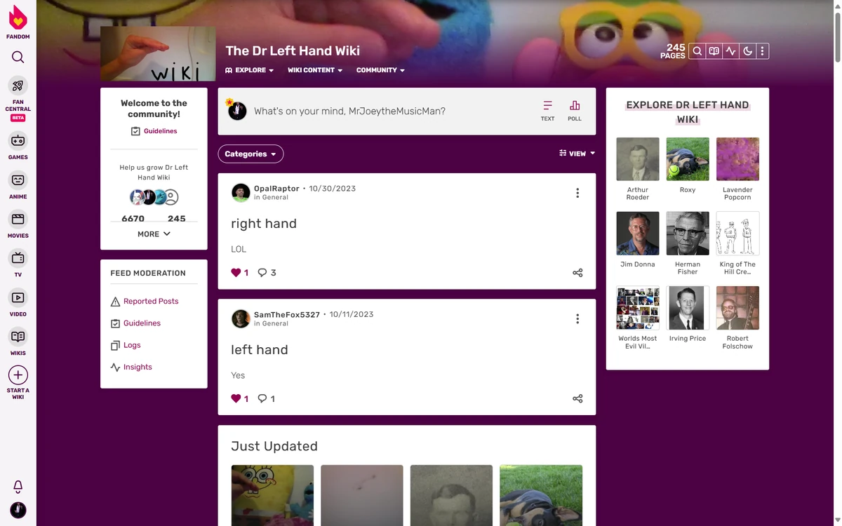 Forum:Index | Dr Left Hand Wiki | Fandom