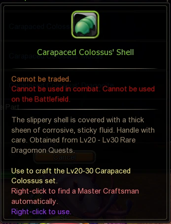 Carapaced Colossus' Shell | Dragomon Hunter Wiki | Fandom