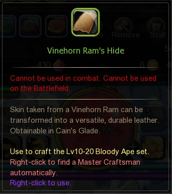 Vinehorn Ram's Hide | Dragomon Hunter Wiki | Fandom