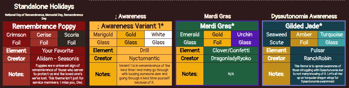 Standalone Holidays | Dragon Adventures Theme Sheet Wiki | Fandom