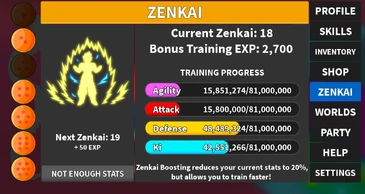 Zenkai Levels | Dragon Ball Rage Roblox Wiki | Fandom