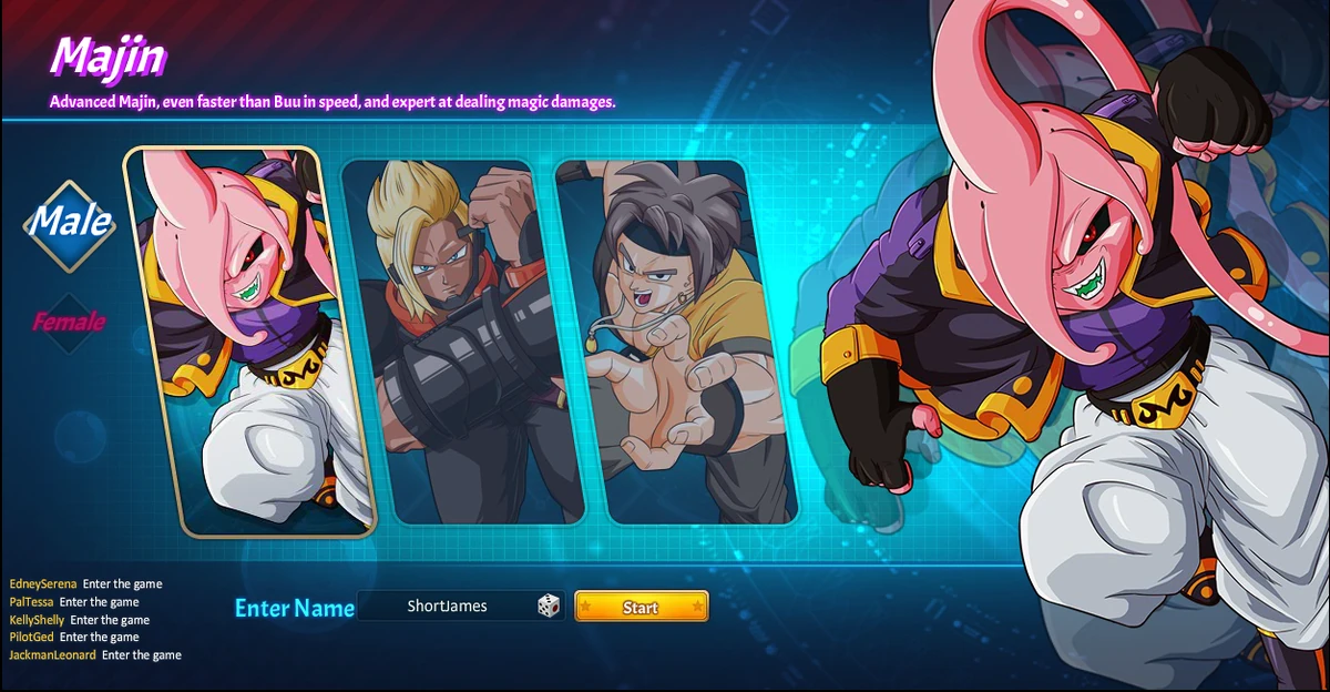 Character Selection | DBZ Online Wiki | Fandom