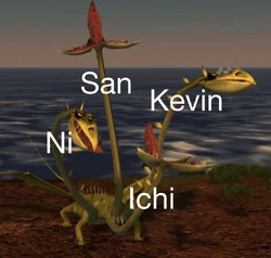 Ichi, Ni, San, and Kevin (King Ghidorah) | Dragon Roleplay Wiki | Fandom