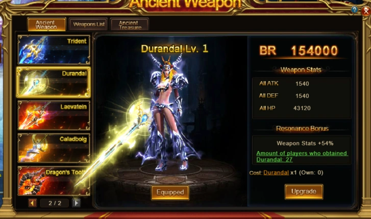 Ancient Weapon | Dragon Awaken - Game Hollywood Wiki | Fandom