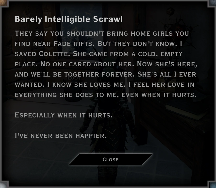 Note: Barely Intelligible Scrawl | Dragon Age Wiki | Fandom