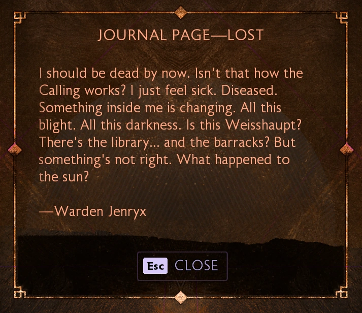 Note: Journal Page—Lost | Dragon Age Wiki | Fandom