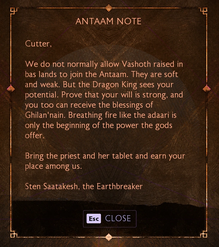 Note: Antaam Note (Winding Shoreline) | Dragon Age Wiki | Fandom