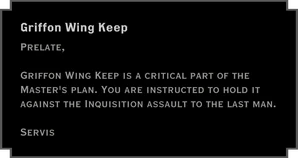 Note: Griffon Wing Keep (from Servis) | Dragon Age Wiki | Fandom