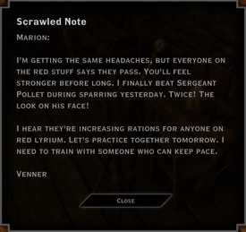 Note: Scrawled Note (Therinfal Redoubt) | Dragon Age Wiki | Fandom