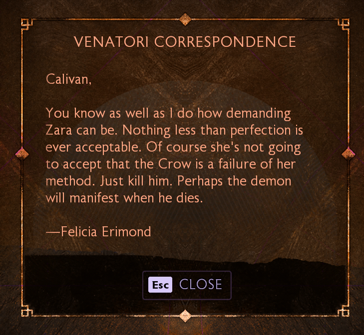 Note Venatori Correspondence Dragon Age Wiki Fandom