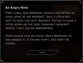 Note: An Angry Note | Dragon Age Wiki | Fandom