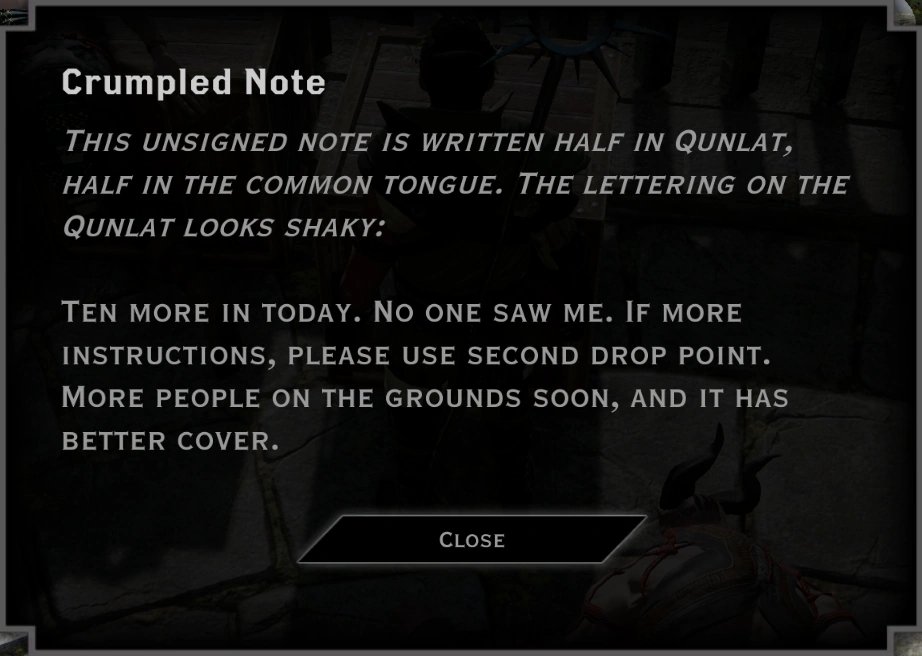 Note: Crumpled Note | Dragon Age Wiki | Fandom