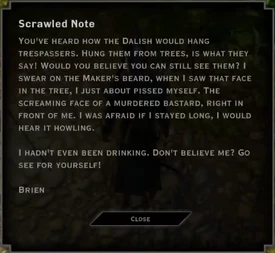 Note: Scrawled Note | Dragon Age Wiki | Fandom
