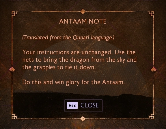 Note: Antaam Note | Dragon Age Wiki | Fandom