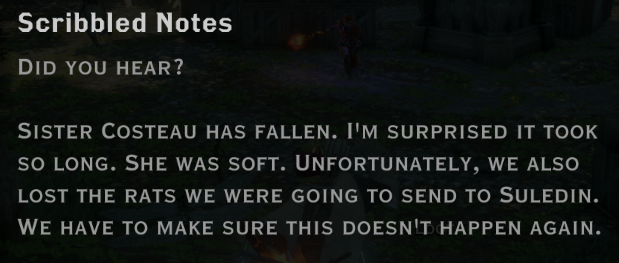 Note Scribbled Notes Sister Costeau Dragon Age Wiki Fandom