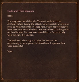 Missive: Gods and Their Servants | Dragon Age Wiki | Fandom