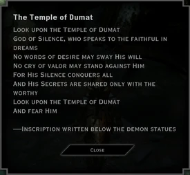 Note: The Temple of Dumat | Dragon Age Wiki | Fandom