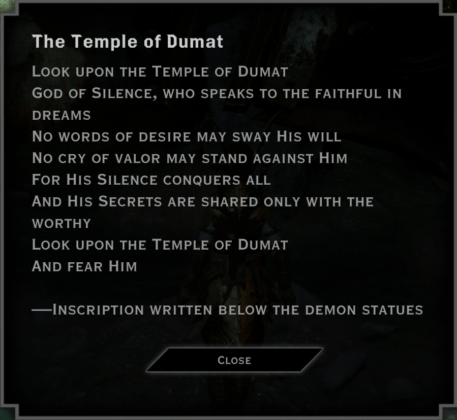 Note: The Temple of Dumat | Dragon Age Wiki | Fandom