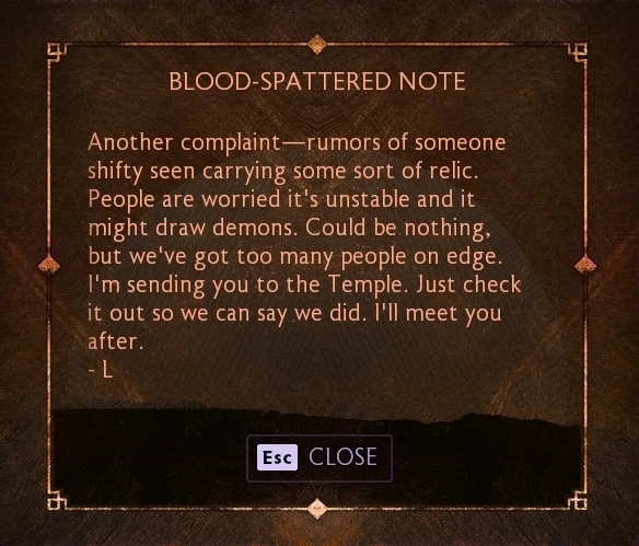 Note: Blood-Spattered Note | Dragon Age Wiki | Fandom