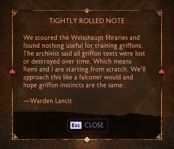 Note: Tightly Rolled Note | Dragon Age Wiki | Fandom