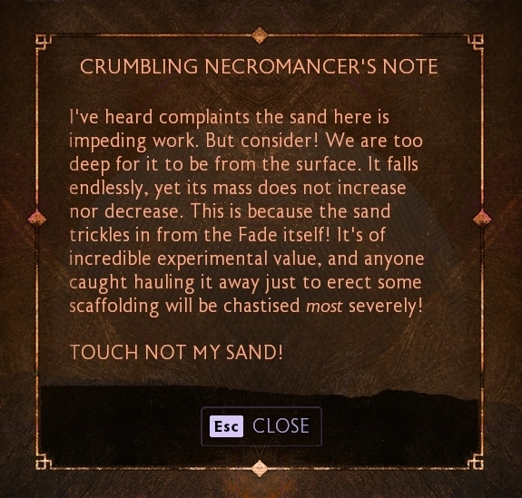 Note: Crumbling Necromancer's Note | Dragon Age Wiki | Fandom