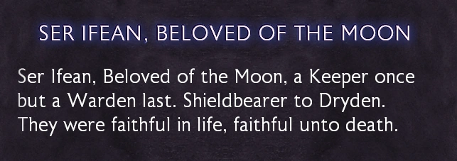 Note: Ser Ifean, Beloved of the Moon | Dragon Age Wiki | Fandom