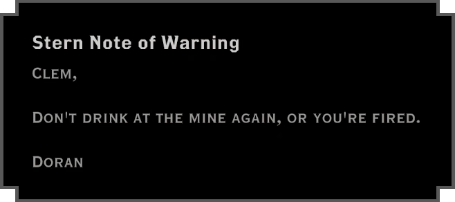 Note: Stern Note of Warning | Dragon Age Wiki | Fandom