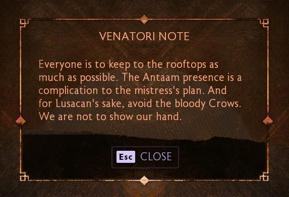 Note: Venatori Note (Grande Markets) | Dragon Age Wiki | Fandom