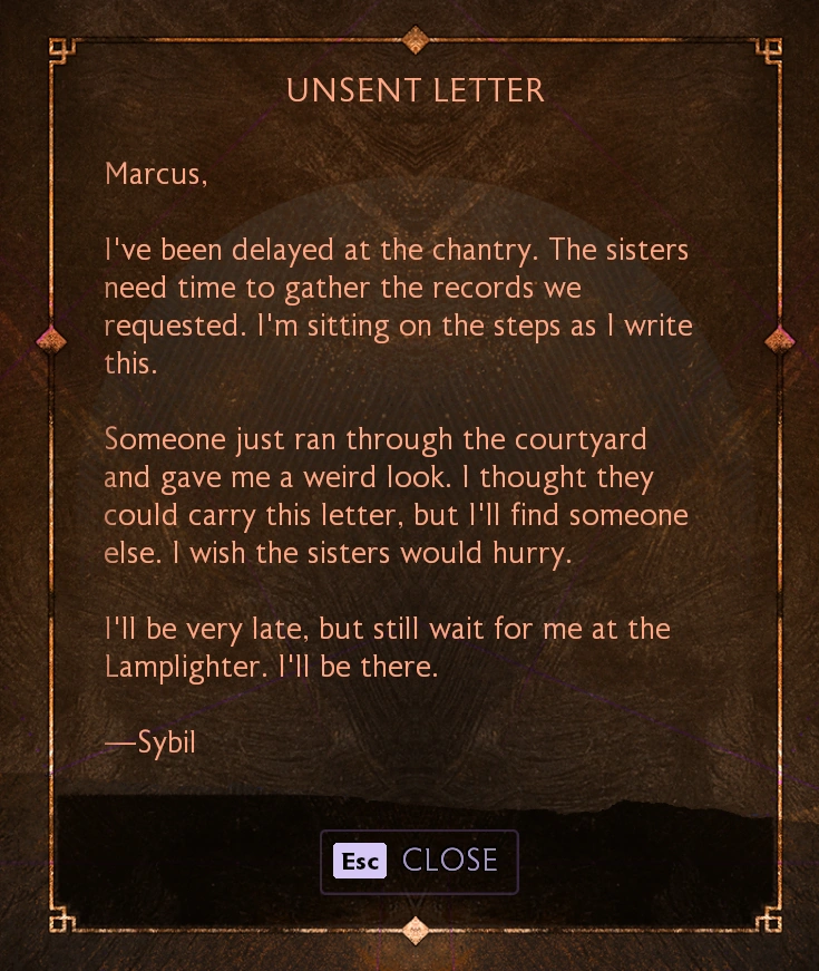 Note: Unsent Letter | Dragon Age Wiki | Fandom