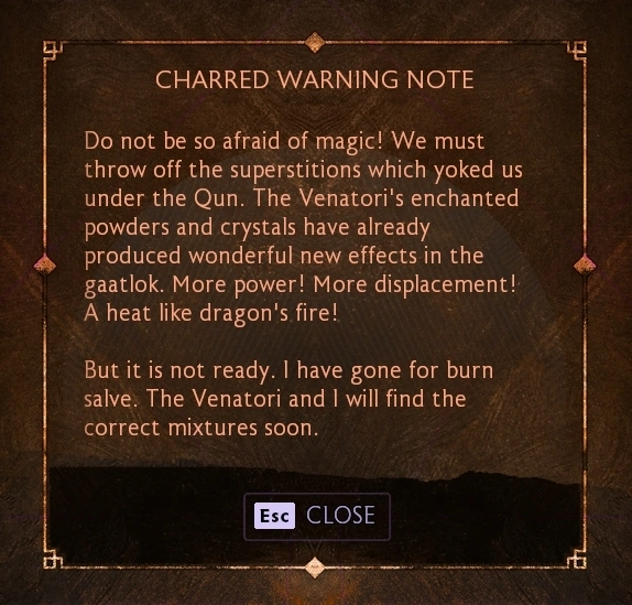 Note: Charred Warning Note | Dragon Age Wiki | Fandom