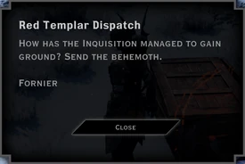 Note: Red Templar Dispatch | Dragon Age Wiki | Fandom
