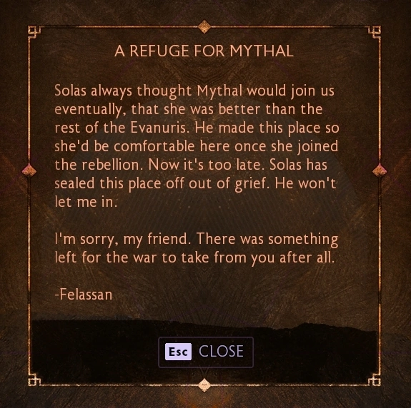 Note: A Refuge for Mythal | Dragon Age Wiki | Fandom