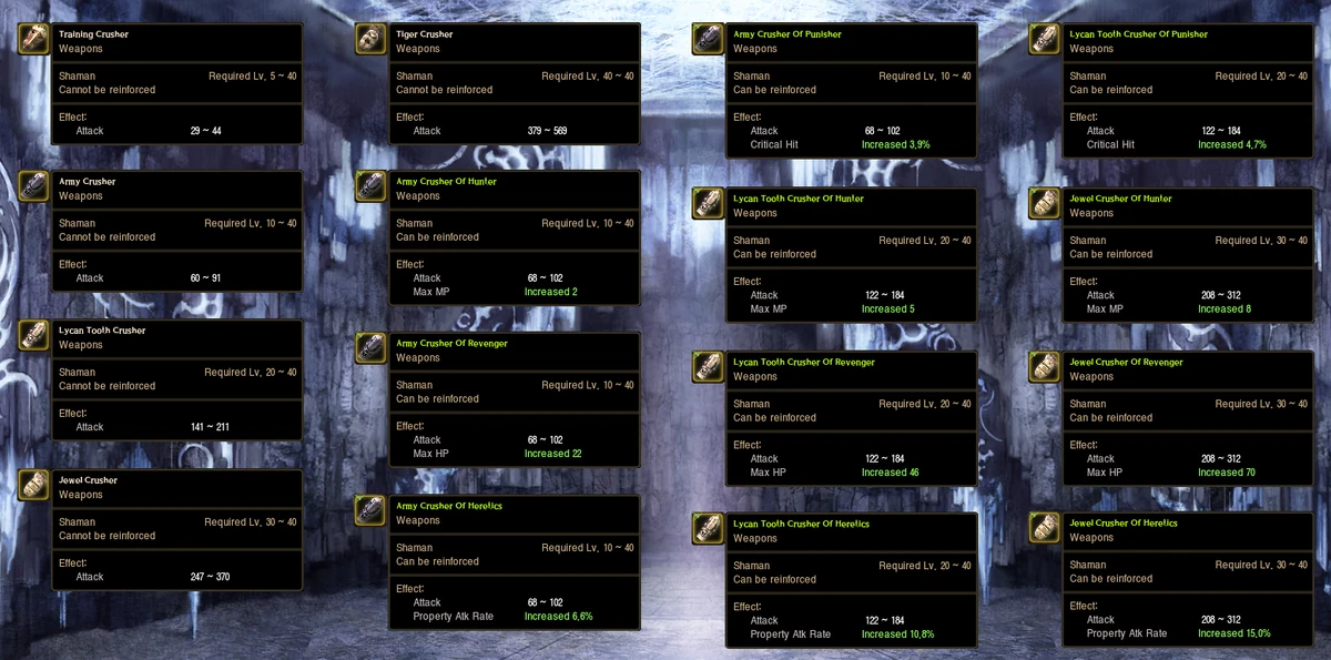 Shaman Weapon List | Dragona Online Wiki | Fandom