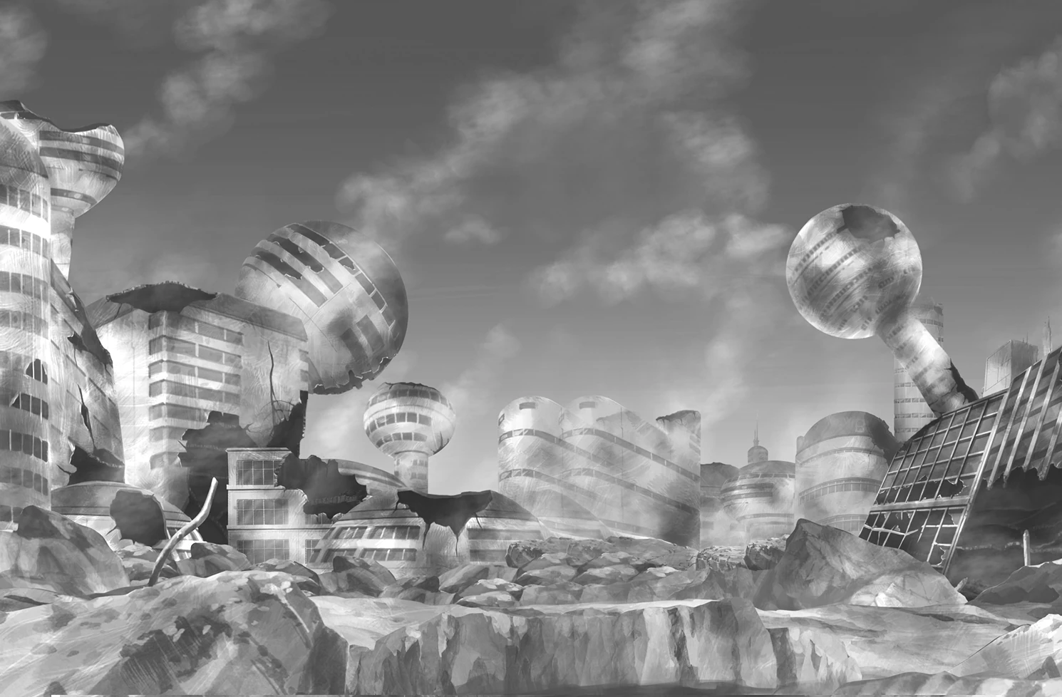 Future Destroyed City