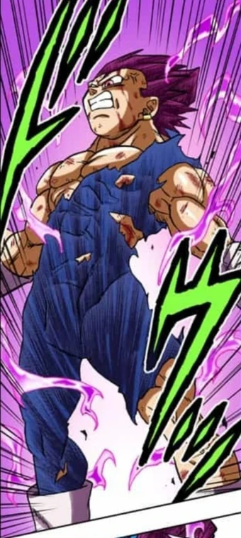 vegeta going purple