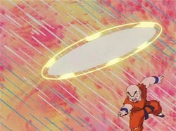 Krillin Doing Destructo Disk
