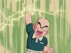 Krillin Doing Destructo Disk