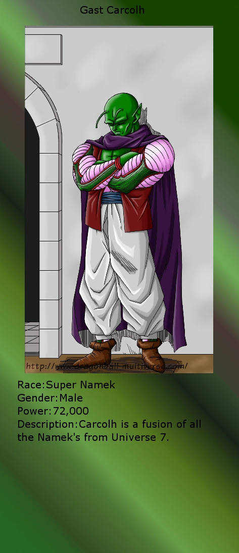 Gast Carcolh Card | Dragon Ball Card Wiki | Fandom