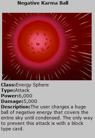 Negative Karma Ball Card | Dragon Ball Card Wiki | Fandom