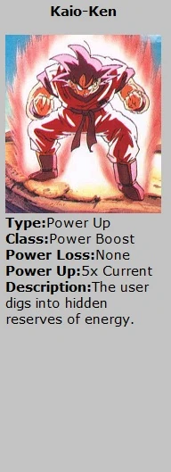 Kaio-ken Card | Dragon Ball Card Wiki | Fandom