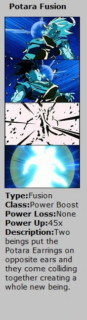 Potara Fusion Card | Dragon Ball Card Wiki | Fandom