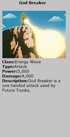 God Breaker Card | Dragon Ball Card Wiki | Fandom