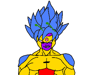 Super golden blue red eyed namekian saiyan awakened triclpes freiza ...