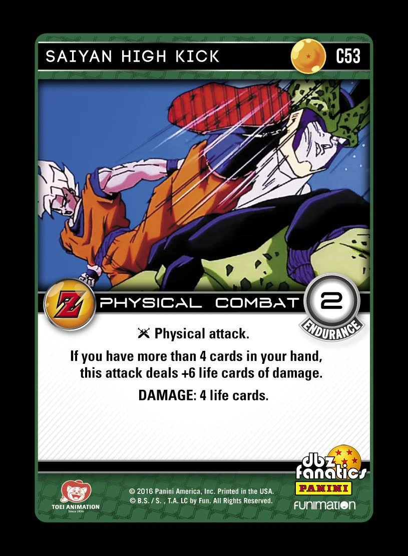Saiyan High Kick | DragonBallZTCG Wiki | Fandom