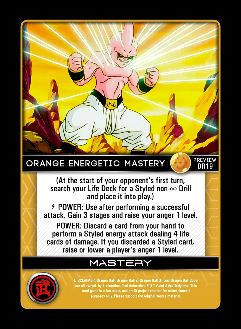Orange Energetic Mastery | DragonBallZTCG Wiki | Fandom